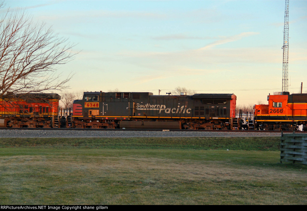 UP 6348 trails 2nd unit.